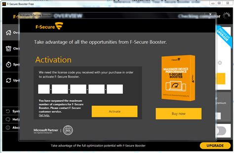 F Secure Booster Activation — F Secure Community