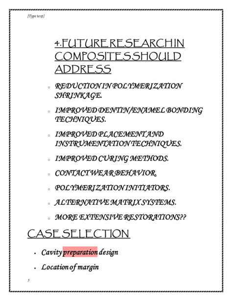 Composites For Class Ii Cavities Docx