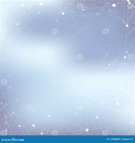 Geometric Grey Background Molecule And Communication Connected Lines