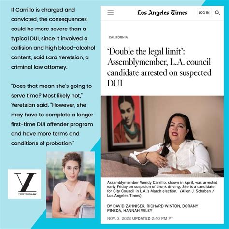 Lara Yeretsian On Linkedin Quoted In La Times About Assemblymember
