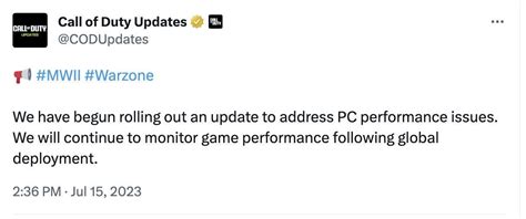 Update On The Fps Issue What Is Your Experience Rcodwarzone