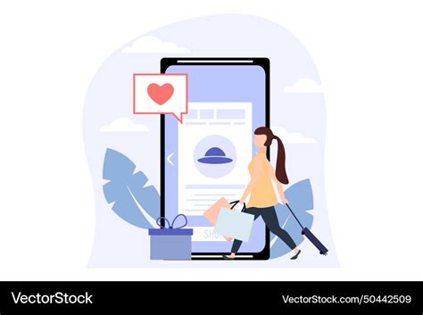 E Commerce Flat Design Royalty Free Vector Image
