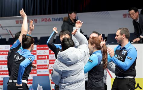 휴온스 우리금융캐피탈 꺾고 Pba 팀리그 첫 승sk렌터카·nh농협카드·하나카드도 승리