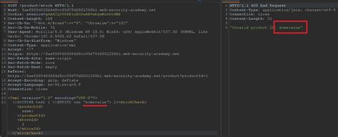XXE injection vulnerabilities Lỗ hổng XML Phần 1