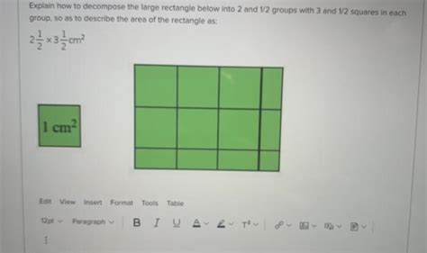 solved explain how to decompose the large rectangle below
