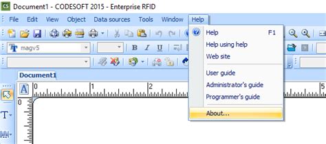 Finding The Version And License Or Serial Number Teklynx Label