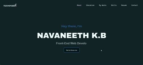 Navaneeth Kb On Linkedin Portfolio Webdevelopment Techforgood Stem Webdev Careergrowth