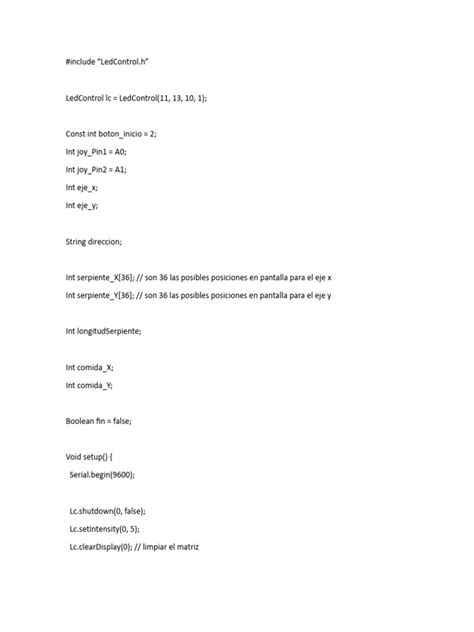 Código Con Funciones Serpiente Pdf Programación De Computadoras