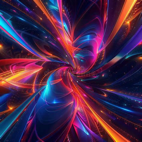 Vivid Swirling Colors In Abstract Digital Art Representing Motion And