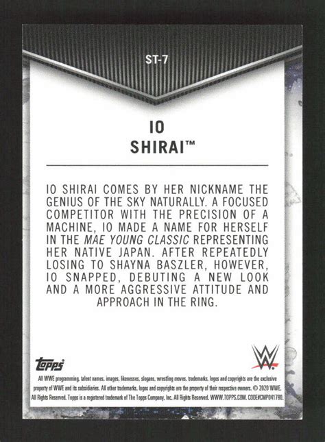 2020 Topps Wwe Womens Division Superstar Transformations Io Shirai St