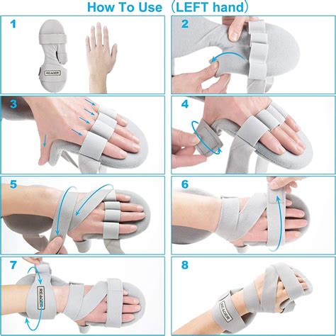 Reaqer Stroke Resting Hand Splint Night Immobilizer Left Hand