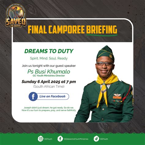 Sid 🔥 Final Camporee Briefing Live Tonight 🔥 From Dreams To Duty