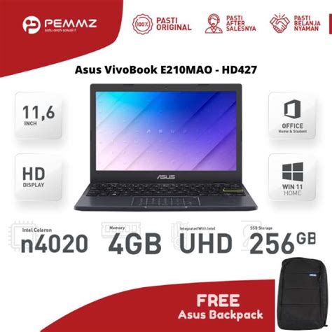 Jual Asus Vivobook E210mao Hd427 N4020 Ssd 256gb W11 Peacock