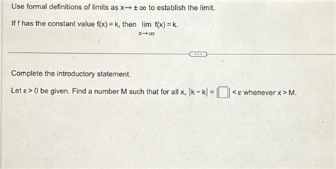 Solved Use Formal Definitions Of Limits As X→ ± ∞o To