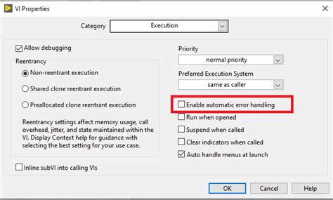how to ignore the errors that occours during the execution of the vi