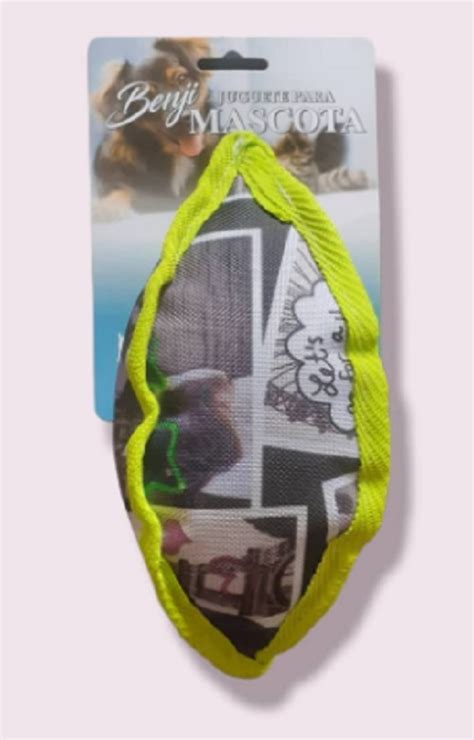 Juguete Para Perro Pelota Rugby Soft De Tela Caninos Leocan