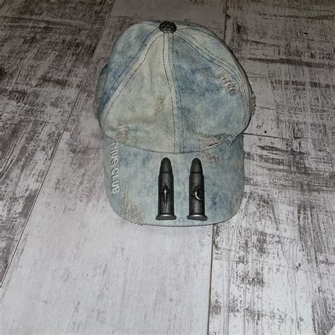 Thug Club Bullet Hat In Washed Bluegrey Depop