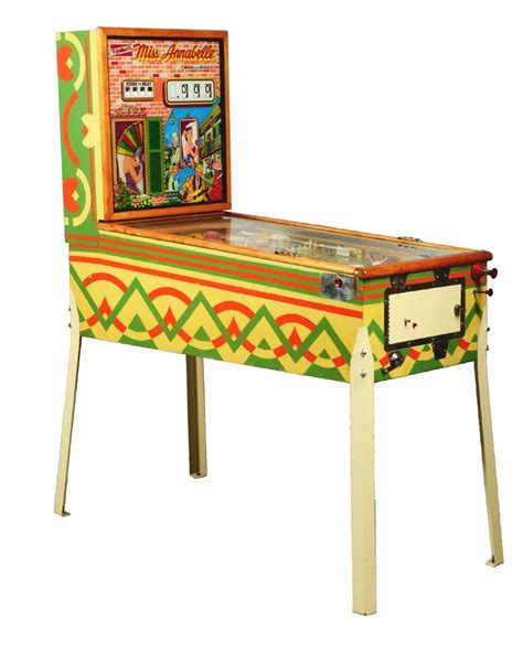 10¢ Gottliebs Miss Annabelle Pinball Machine 1959 This Electro