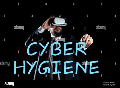Conceptual Caption Cyber Hygiene Business Overview Steps That Computer Users Take To Improve