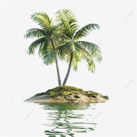 야자수가 있는 열대 섬의 아름다운 전망 열대 섬 야자수 물 Png 일러스트 및 이미지 에 대한 무료 다운로드 Pngtree