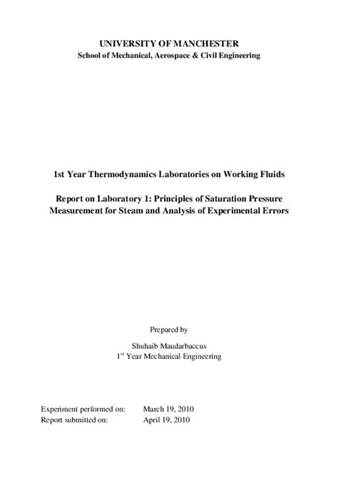 Pdf Principles Of Saturation Pressure Measurement For Steam And