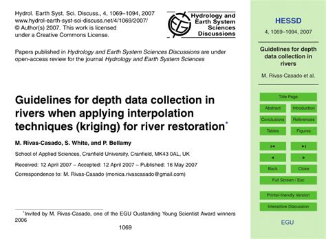 pdf guidelines for depth data collection in rivers when applying