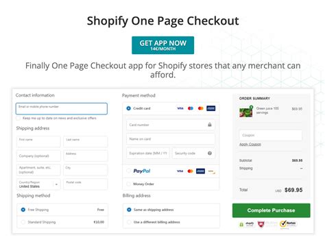 shopify one page checkout simplify ecommerce sales