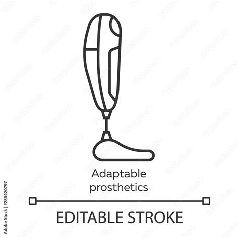 Adaptable Prosthetics Linear Icon Missing Body Part Replacing