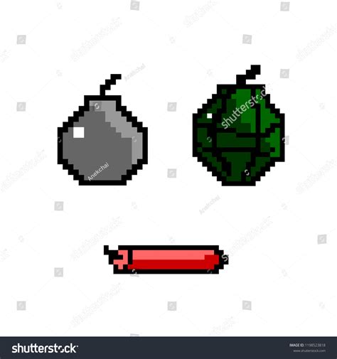 Pixel Art Weapon Stock Illustration 1198523818 Shutterstock