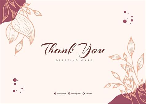 Diseño de plantilla de tarjeta de agradecimiento de diseño floral