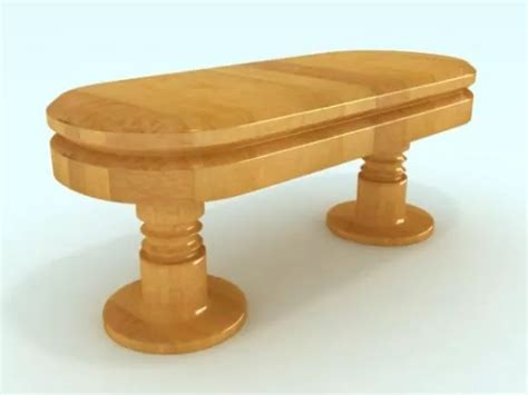 Solid Wooden Table Realistic Free 3d Model 3ds Max Open3dmodel