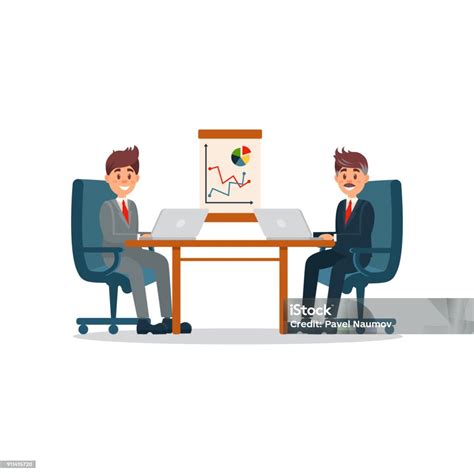 비즈니스 파트너 계획 작업 및 전략 생산 제휴 만화 벡터 일러스트 레이 션 경영자에 대한 스톡 벡터 아트 및 기타 이미지