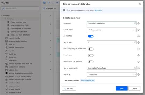 Data Table In Power Automate Desktop