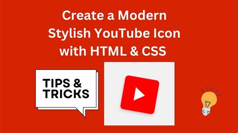 Create A Modern Stylish Youtube Icon With Html And Css Step By Step Tutorial Youtube