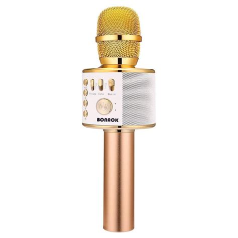 Bonaok Wireless Bluetooth Karaoke Microphone 3 In 1 Portable Handheld