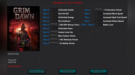 Grim Dawn — Таблица для Cheat Engine [1.2.1.1 - 1.2.1.6h1] / Таблицы / Читы