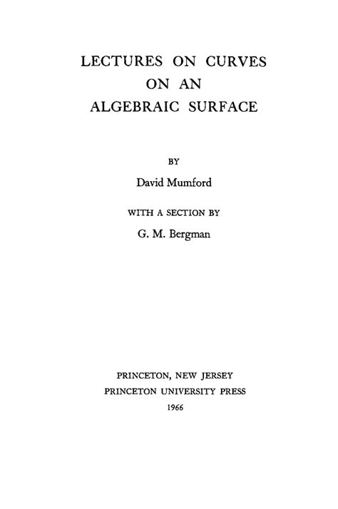 (PDF) Lectures on curves on an algebraic surface