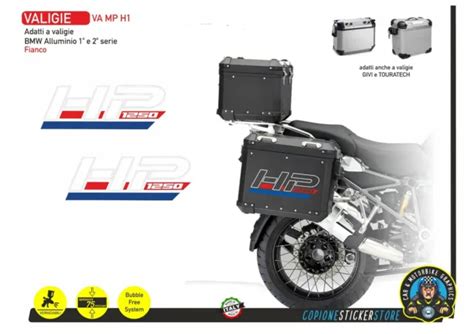 ADHÉSIFS MOTO VALISES BMW R GS Adventure Rouge Bleu Et HP Blanc Série EUR