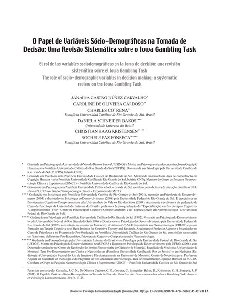 Pdf The Role Of Socio Demographic Variables In Decision Making A