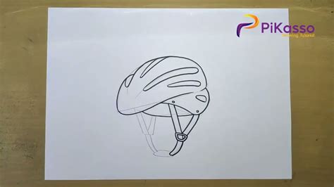 Bike Rider Helmet Drawing