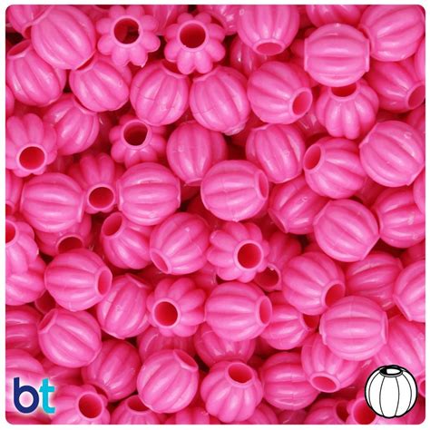 Dark Pink Opaque 10mm Melon Pony Beads 300pcs Pony Beads Pony Bead