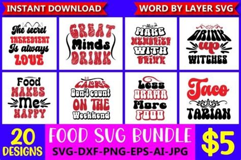 Food Svg Bundle Vol2 Bundle · Creative Fabrica