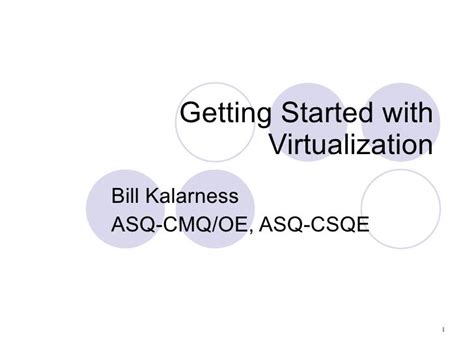 getting started with virtualization