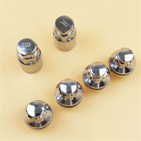 Larbll Car Chrome Anti Theft Wheel Screw Bolt Lock Nut Key Adapter Fit