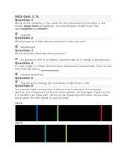 Understanding Light And Spectra In Astronomy Quiz Course Hero