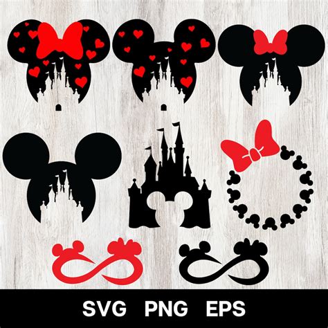 Castle Svg Bundle Princess Svg Castle Clipart Mickey And Minnie