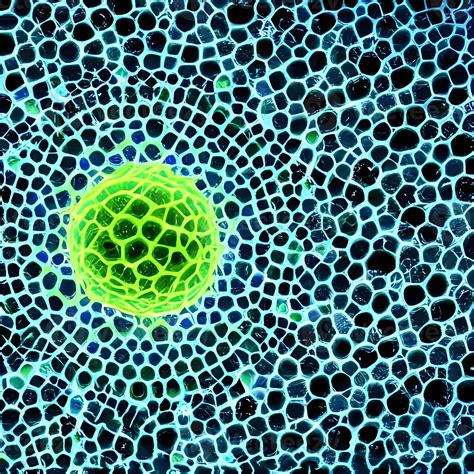 Realistic Microscopic Viruses Of Various Shape On Blue Blurred