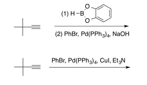 Solved 2 Phbr Pd Pph3 4 Naoh Phbr Pd Pph3 4 Cul Et3n