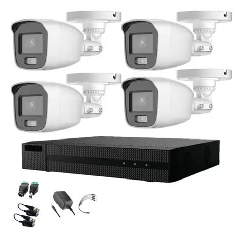 Epcom Kit 4 Cámaras Seguridad Exterior Colorvu 2mp Micrófono Color Blanco Meses Sin Intereses