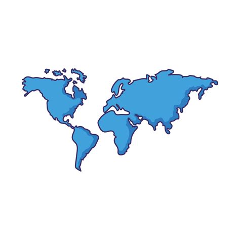 Silhouette De Carte Du Monde Bleu 11033633 Art Vectoriel Chez Vecteezy